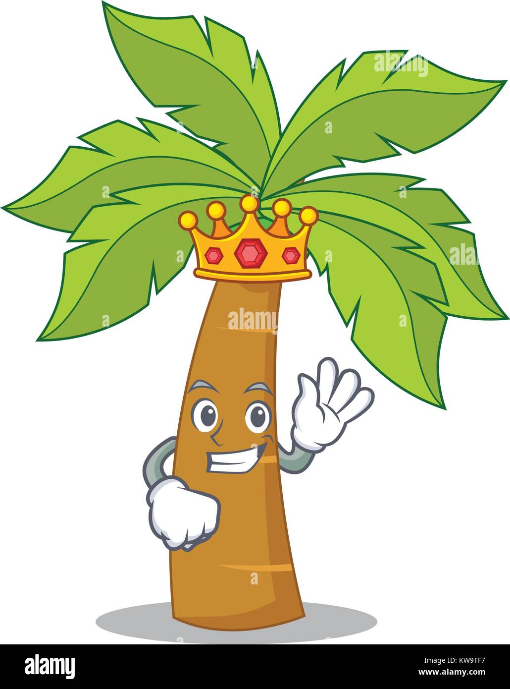 King palm tree character cartoon Stock Vector Image & Art - Alamy