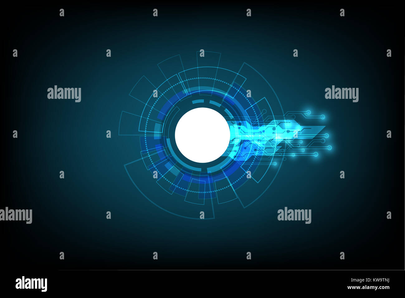 abstract future circle technology concept background vector ...