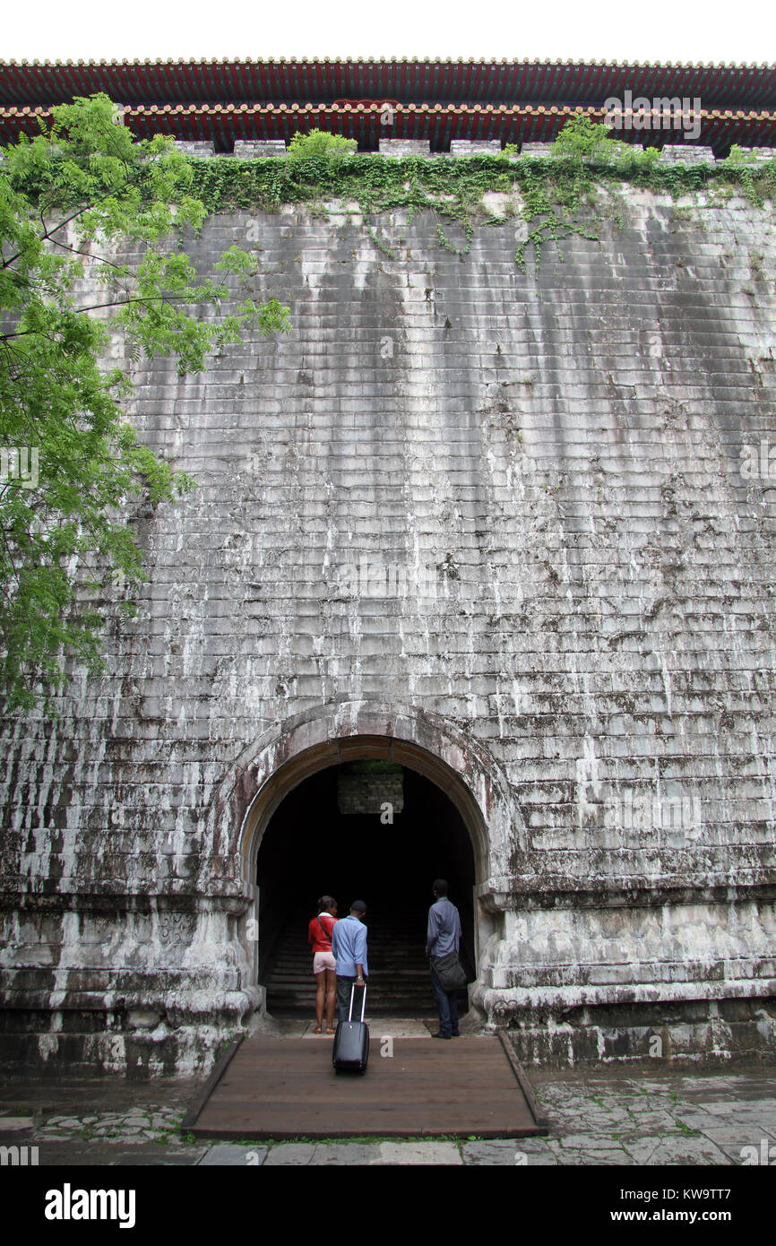 People in the gate of emperor's palace in Nanjing, China Stock Photo ...