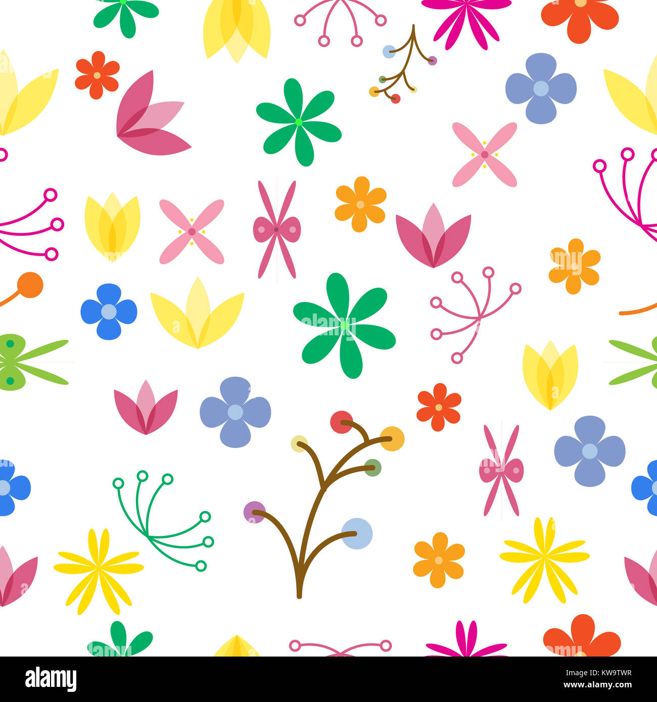 flower nature design seamless pattern background. vector illustration ...