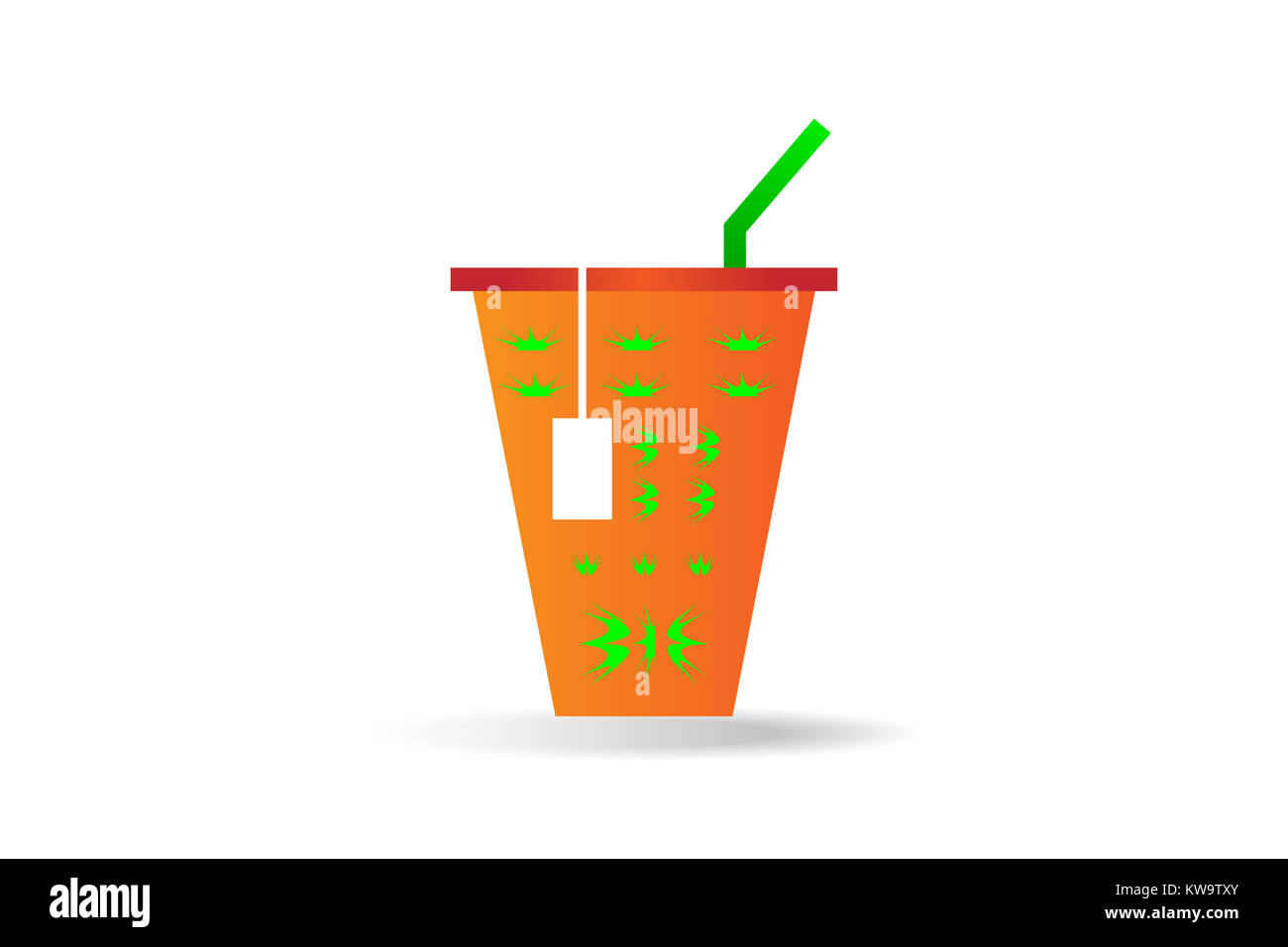 glass tea on white background Vector illustration Stock Photo - Alamy