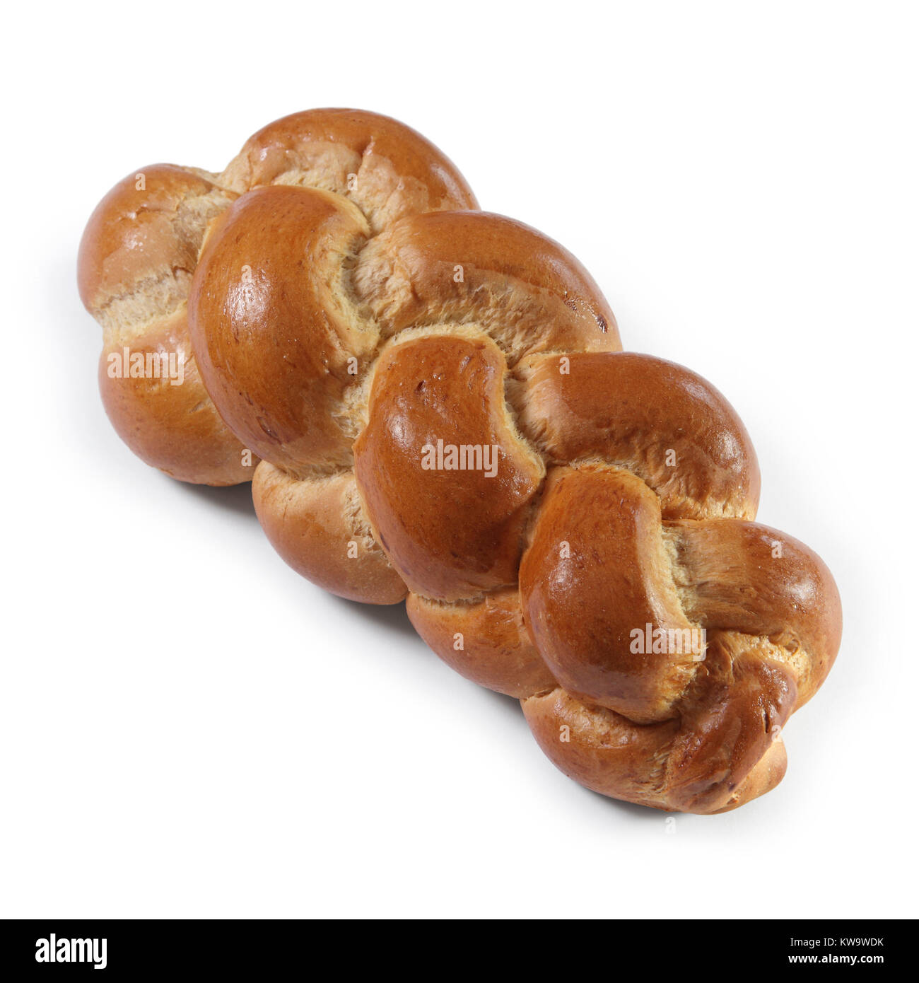 Photo of an isolated loaf of traditional Swiss bread called Butterzopf ...