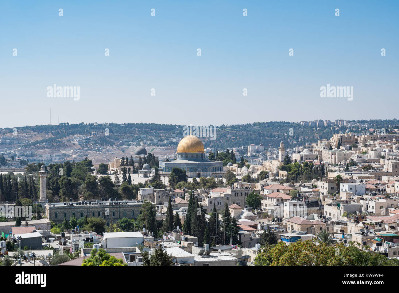 Dome of the Rock building at the Old City of Jerusalem, surrounded by ...