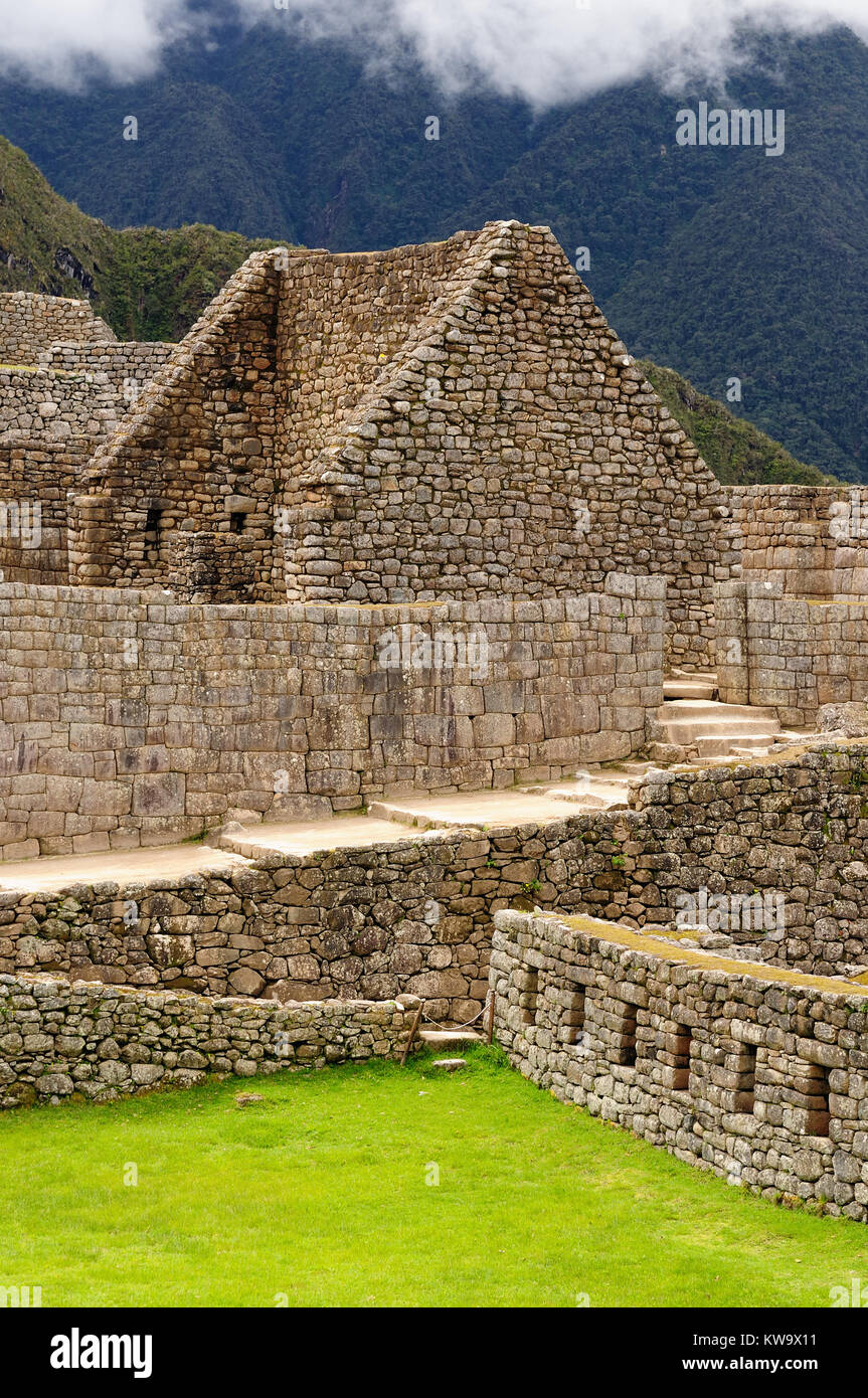 South America, Peru, Machu Picchu the lost ancient incas town on the ...