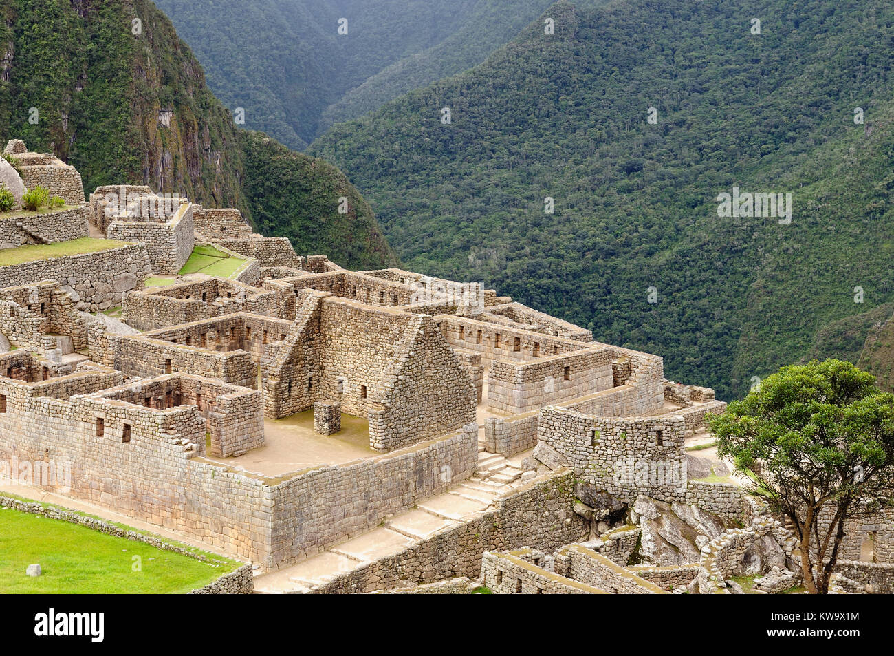 South America, Peru, Machu Picchu the lost ancient incas town on the ...