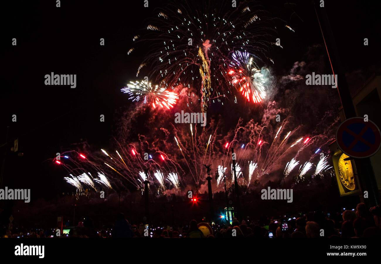 Fireworks show in Prague Stock Photo - Alamy