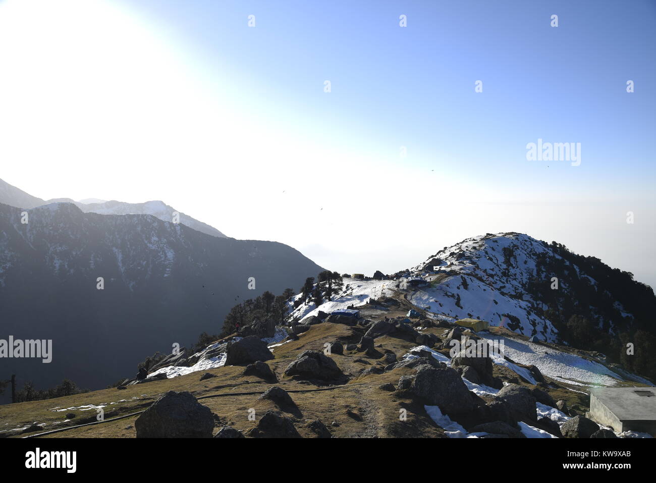 Triund in winter hi-res stock photography and images - Alamy