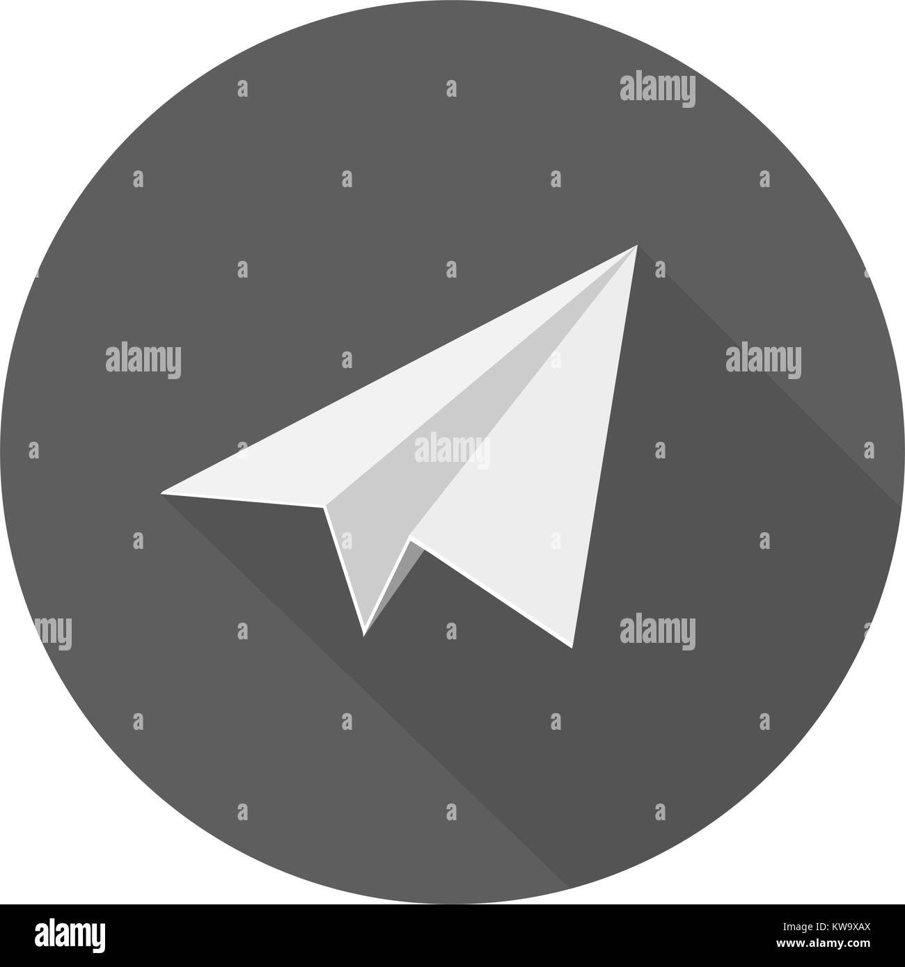 White airplane icon for user interface design Stock Vector Image & Art ...