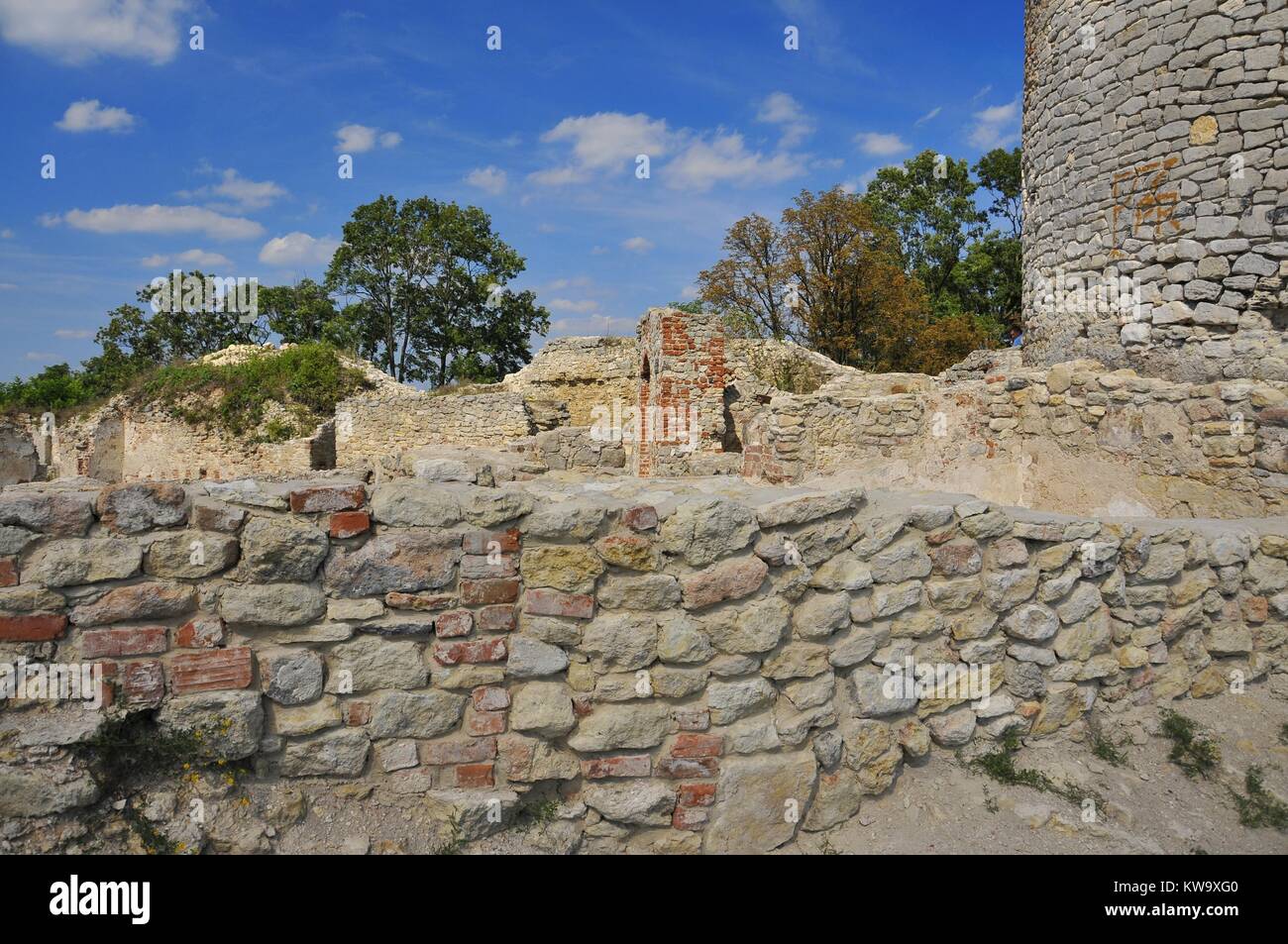 Ruins of the Gothic-Renaissance Castle of the Bishops of Cracow built ...