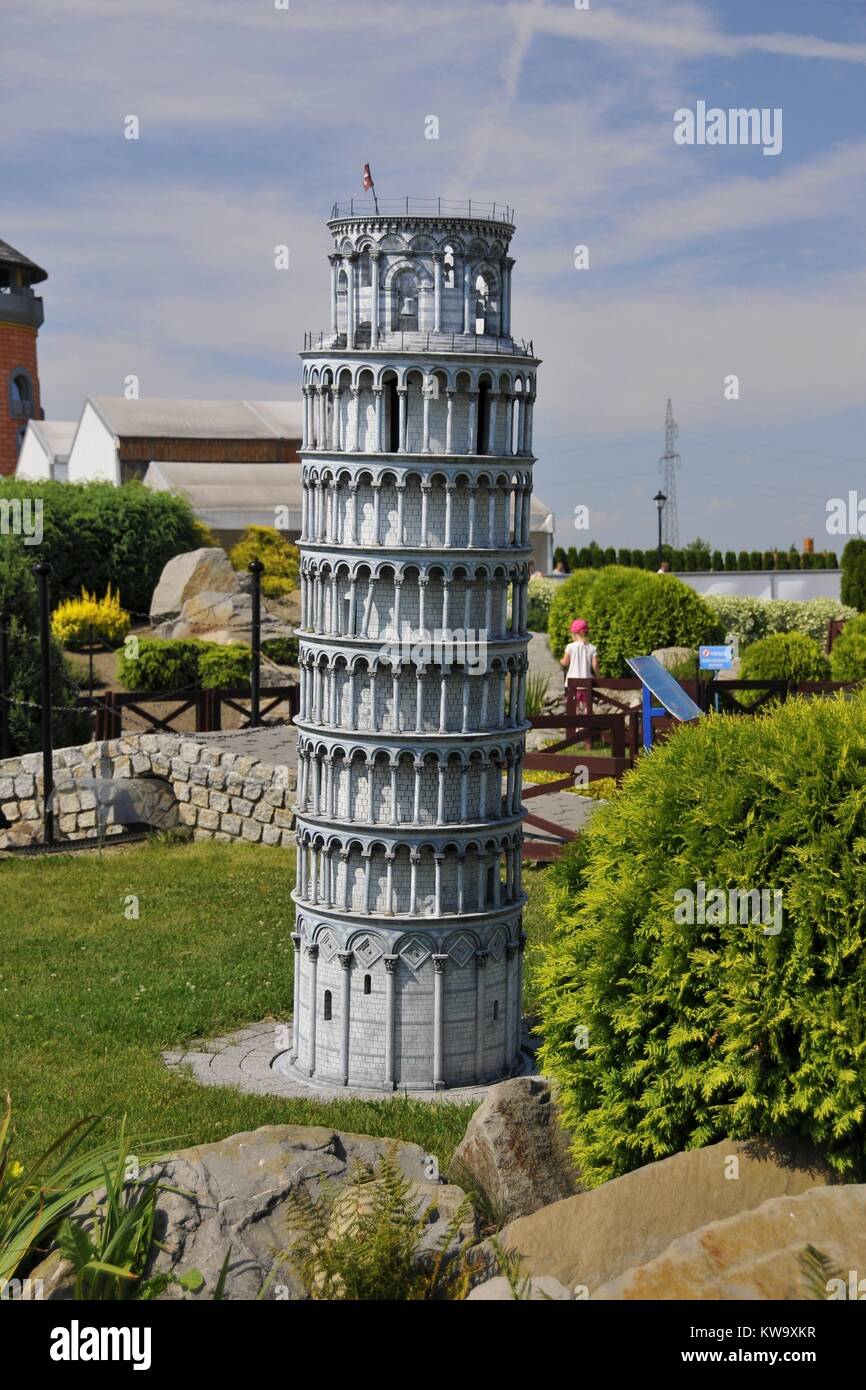 The Leaning Tower of Pisa. Miniature Park "Świat Marzeń" in Inwałd ...