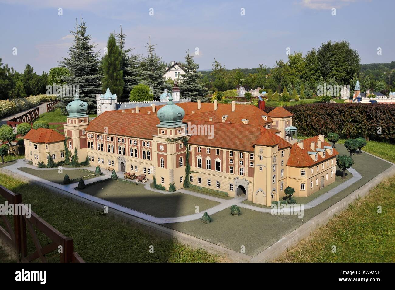 Wawel castle. Miniature Park "Świat Marzeń" in Inwałd, Lesser Poland ...