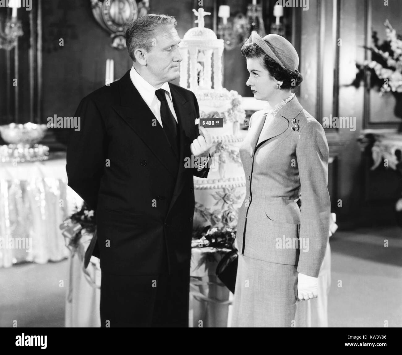 FATHER OF THE BRIDE, from left: Spencer Tracy, Joan Bennett, 1950 Stock ...