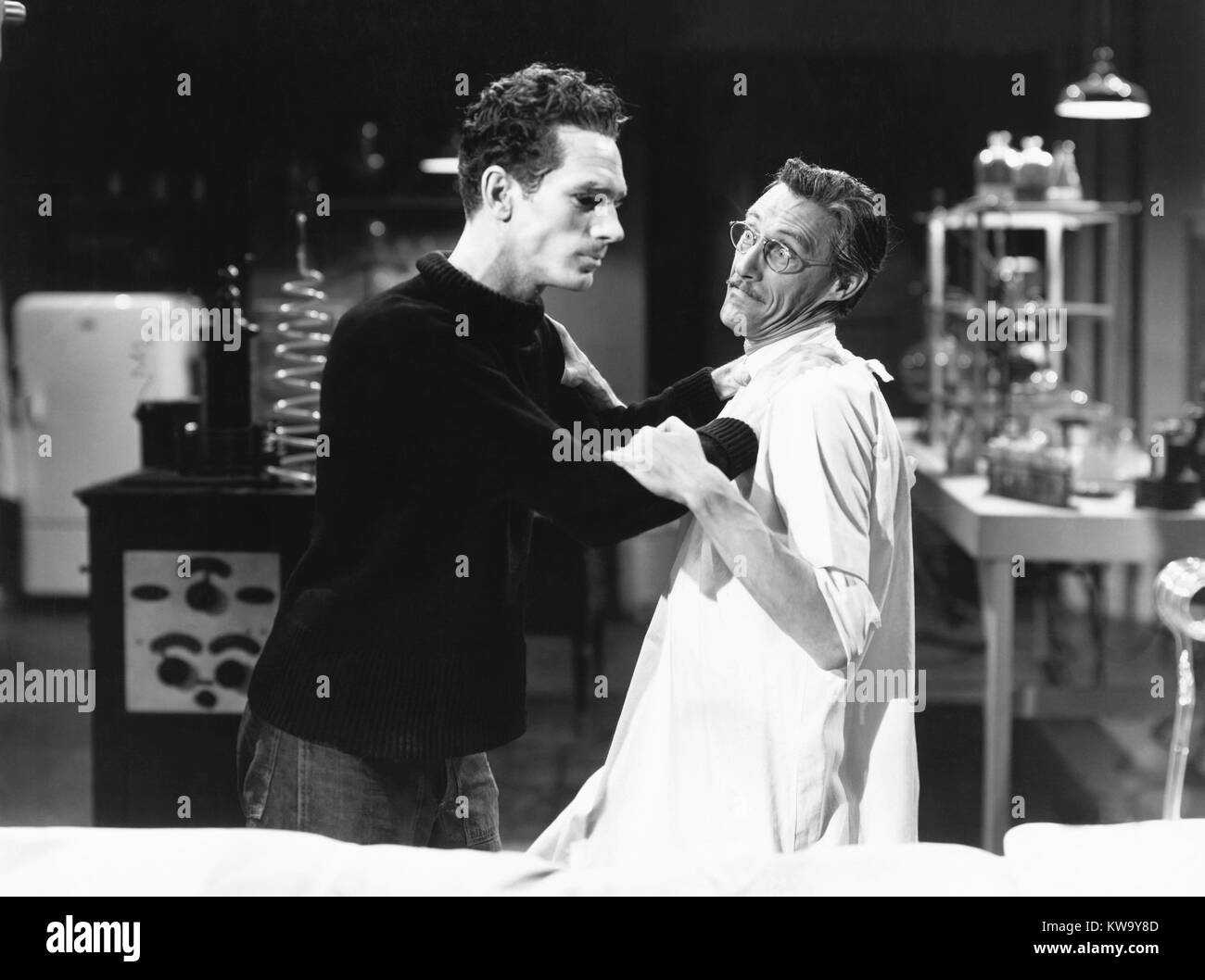 THE FACE OF MARBLE, from left: Clark Kuney, John Carradine, 1946 Stock ...