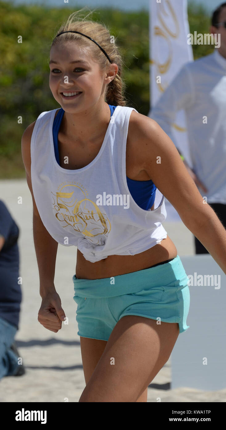 MIAMI BEACH, FL - FEBRUARY 20: Gigi Hadid attends Sports Illustrated ...