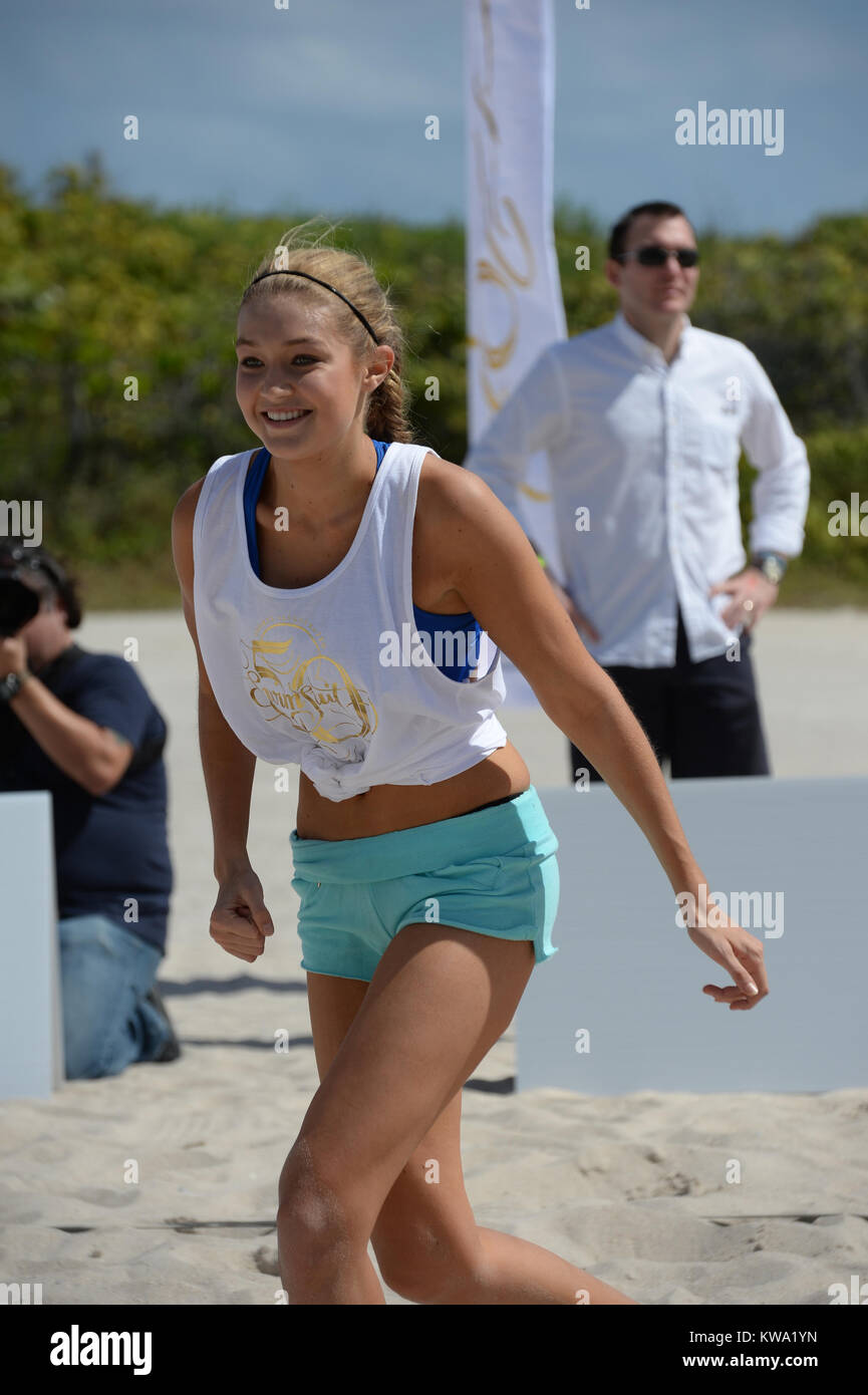 MIAMI BEACH, FL - FEBRUARY 20: Gigi Hadid attends Sports Illustrated ...
