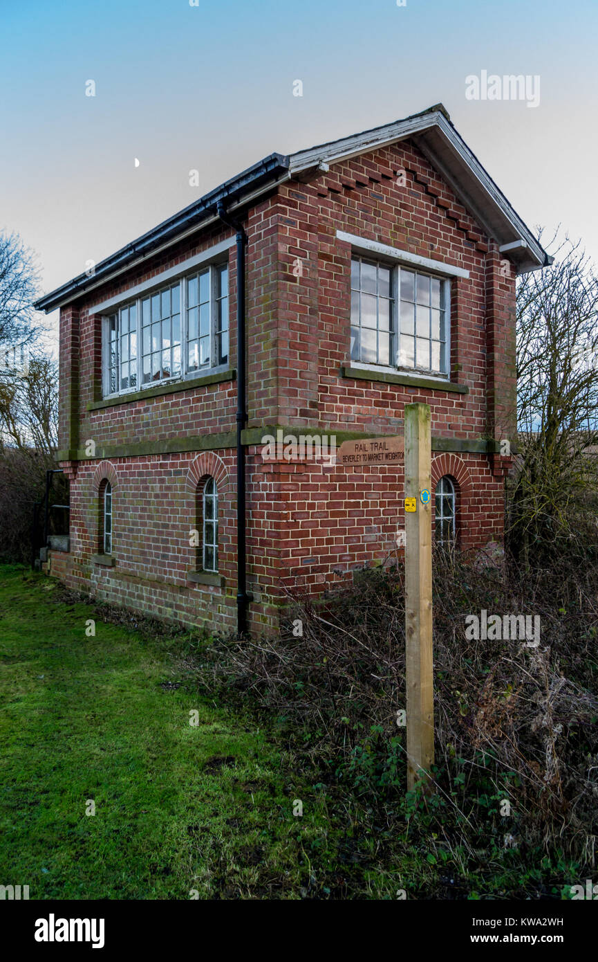 Former signal box, Hudson Way Rail Trail on the route of former York to ...