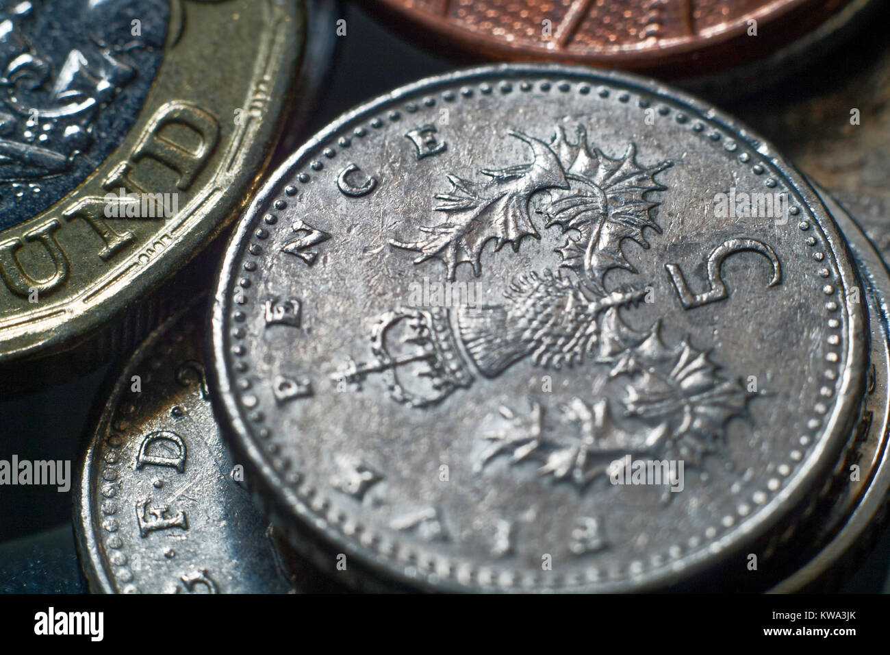 5p coins hi-res stock photography and images - Alamy