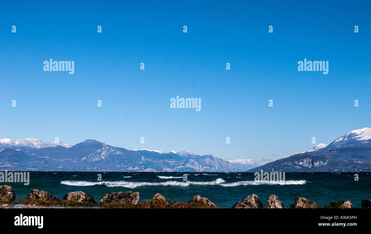 Windy day lake garda hi-res stock photography and images - Alamy