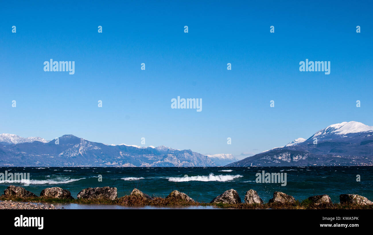 Windy day lake garda hi-res stock photography and images - Alamy