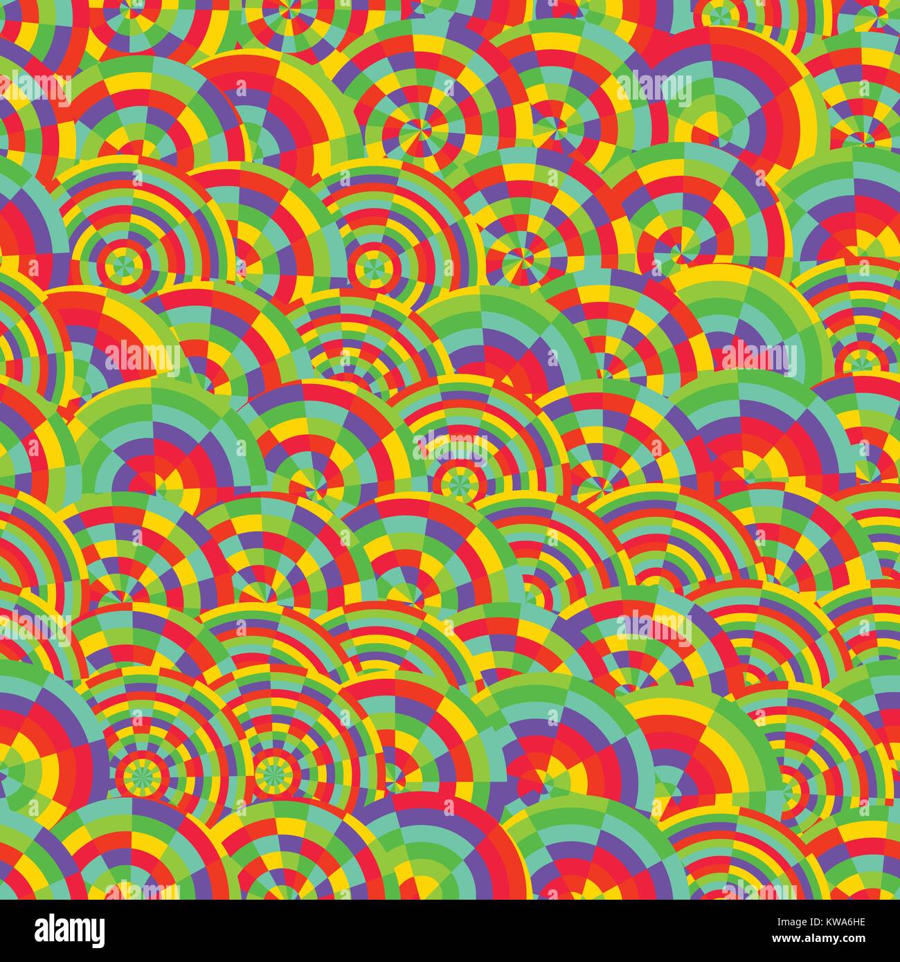 abstract vector rainbow colored circles seamless pattern Stock Vector ...