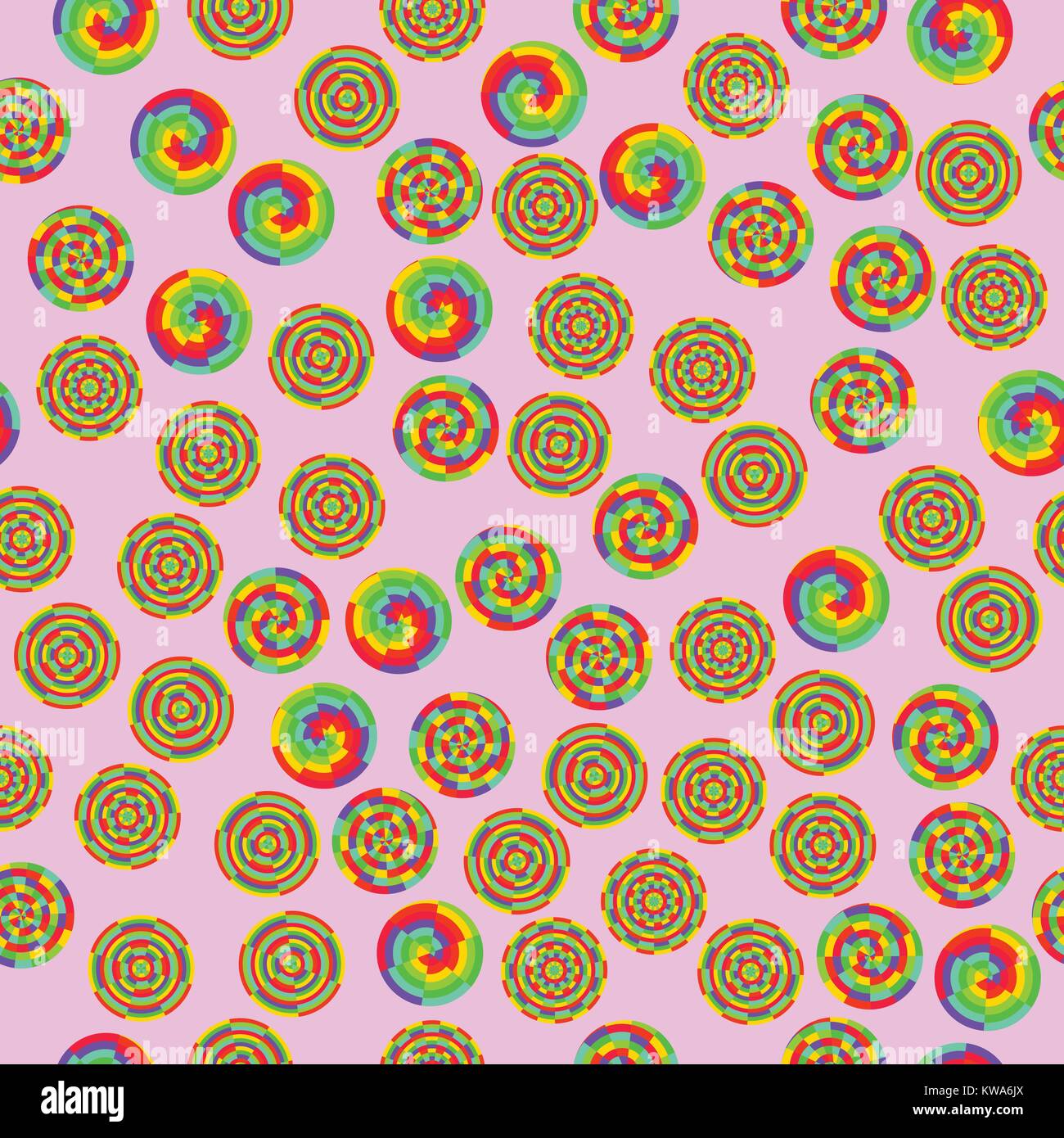 abstract vector rainbow colored circles seamless pattern Stock Vector ...