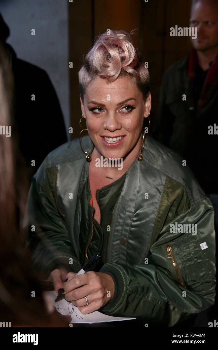 Pink seen arriving at Radio 1 Featuring: Pink Where: London, United ...