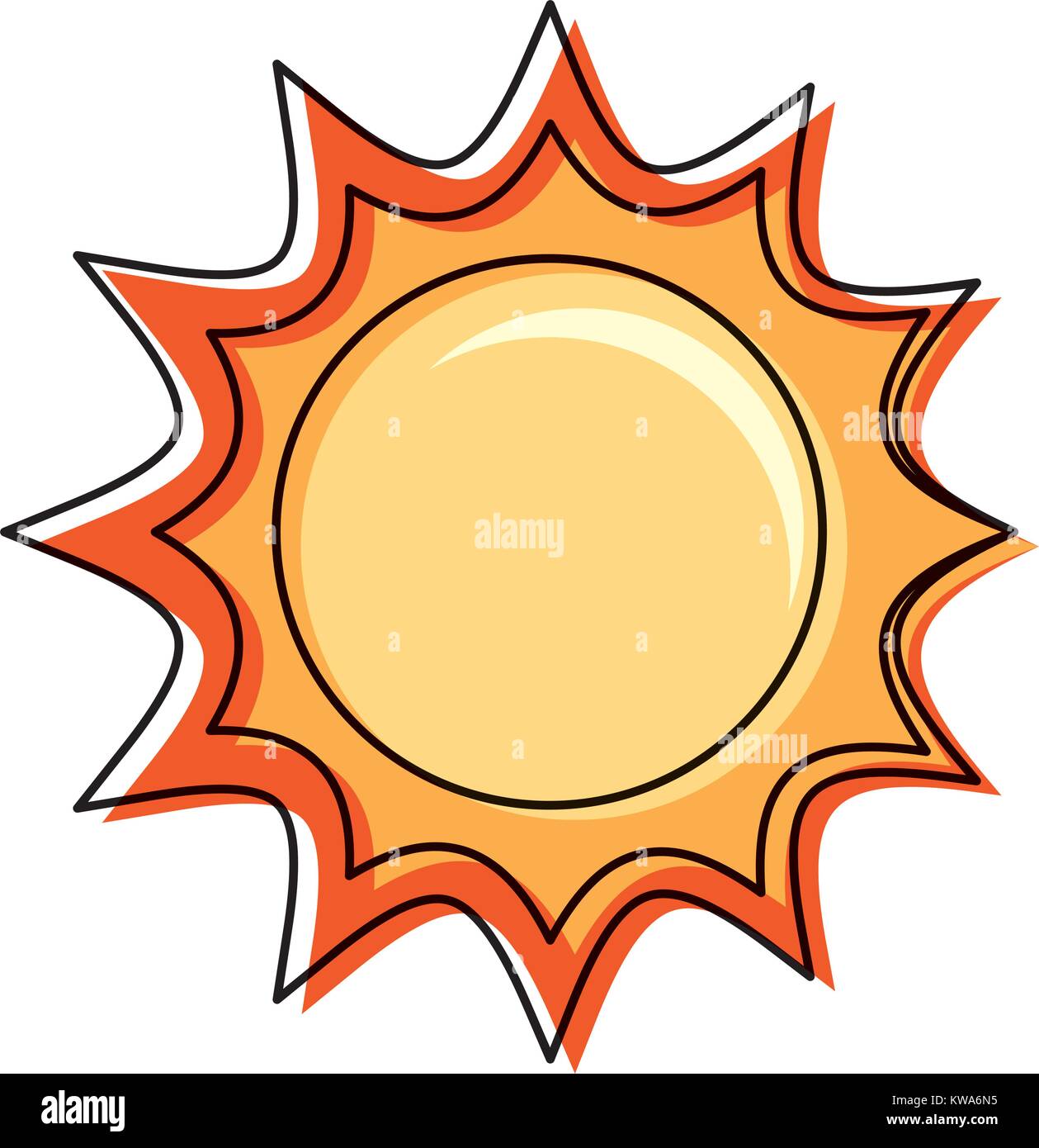 Sun isolated symbol cartoon Stock Vector Image & Art - Alamy