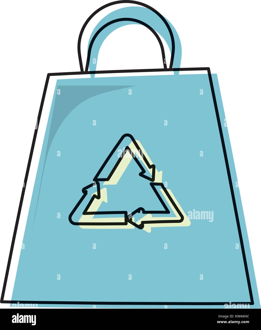 Eco recyclabe bag cartoon Stock Vector Image & Art - Alamy