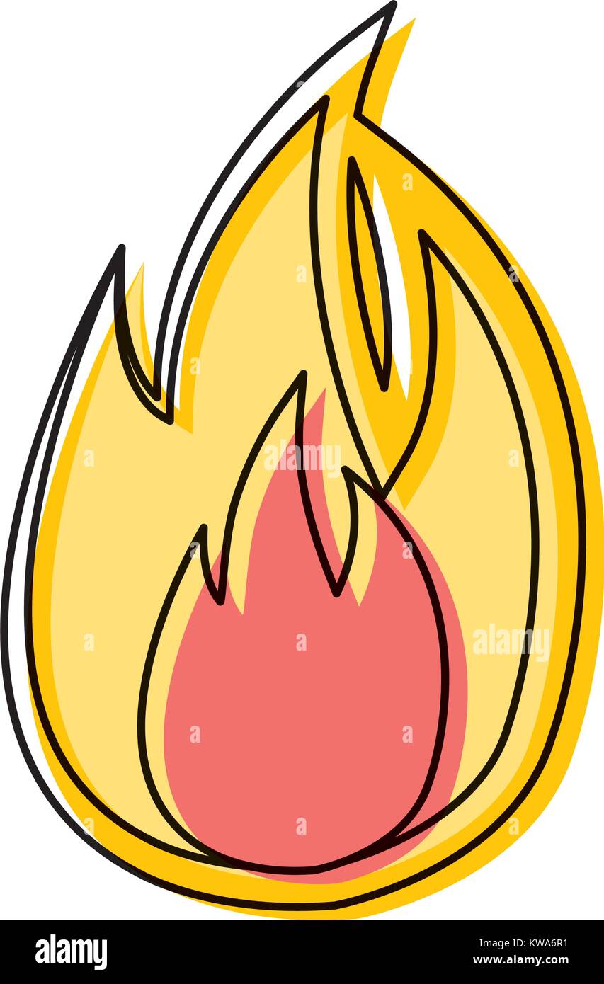 flame fire symbol cartoon Stock Vector Image & Art - Alamy