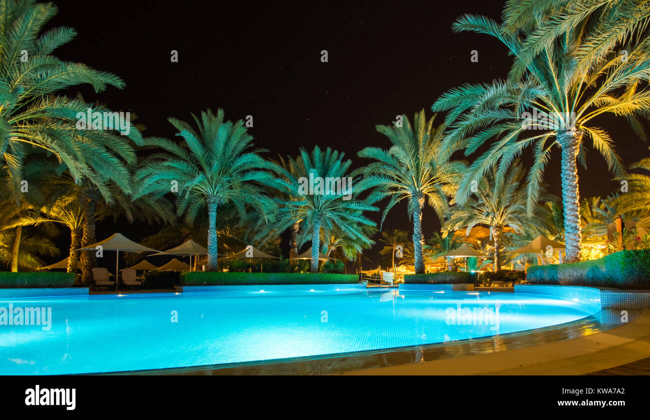Oman Pool at Barr Al Jissah in Oman Shangri-la resort. It is located ...