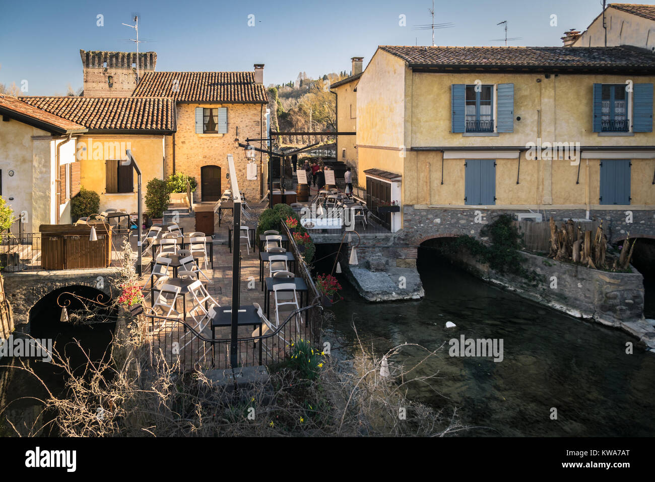 Borghetto, Italy - March 11, 2017: Borghetto is a fraction of the ...
