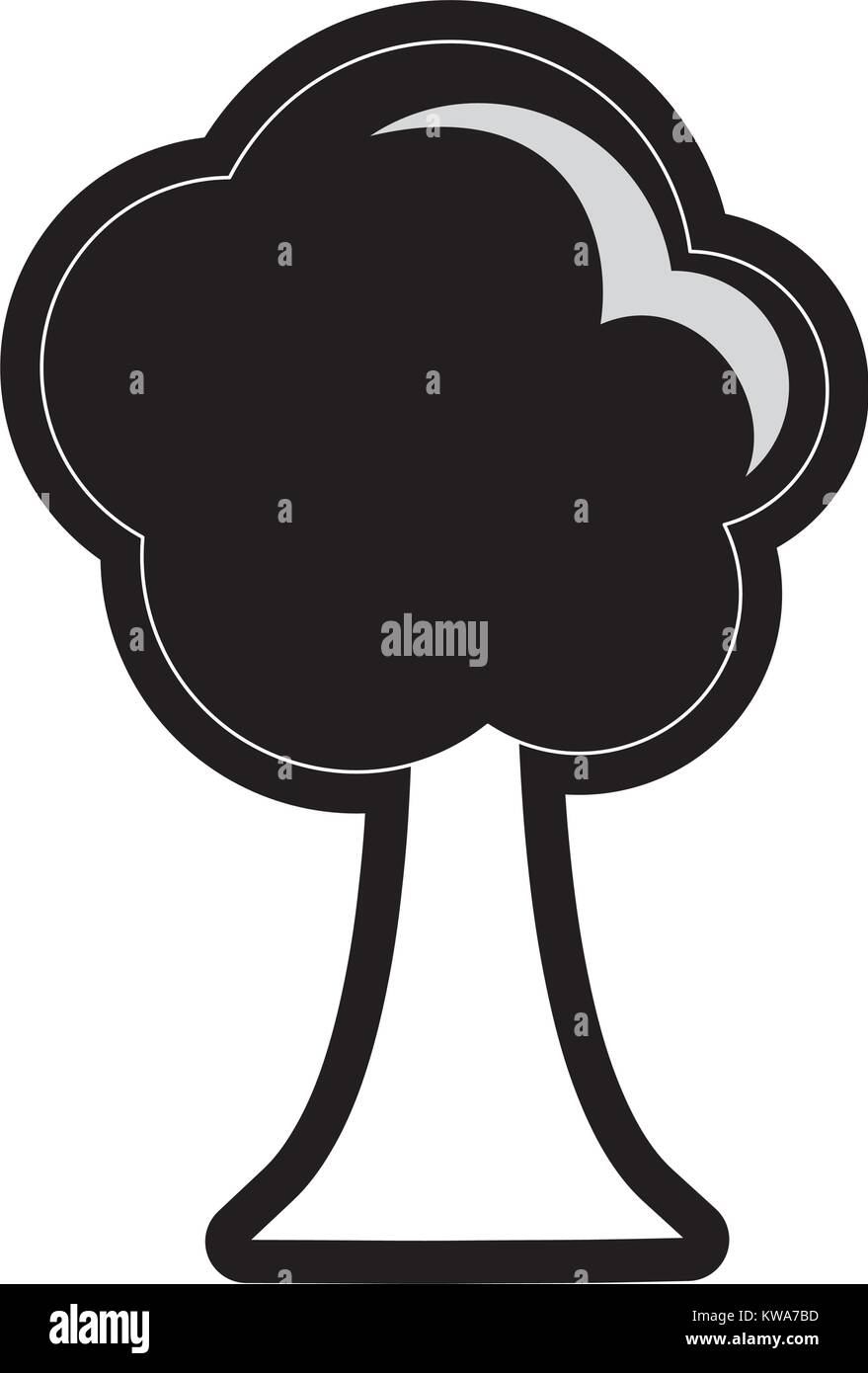 Tree nature symbol cartoon Stock Vector Image & Art - Alamy