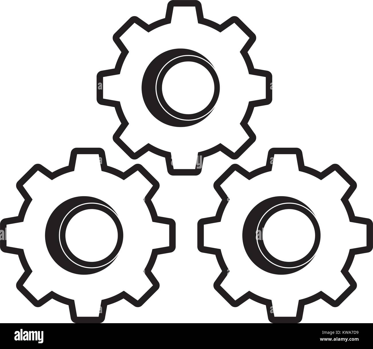 Gears machinery pieces cartoon Stock Vector Image & Art - Alamy