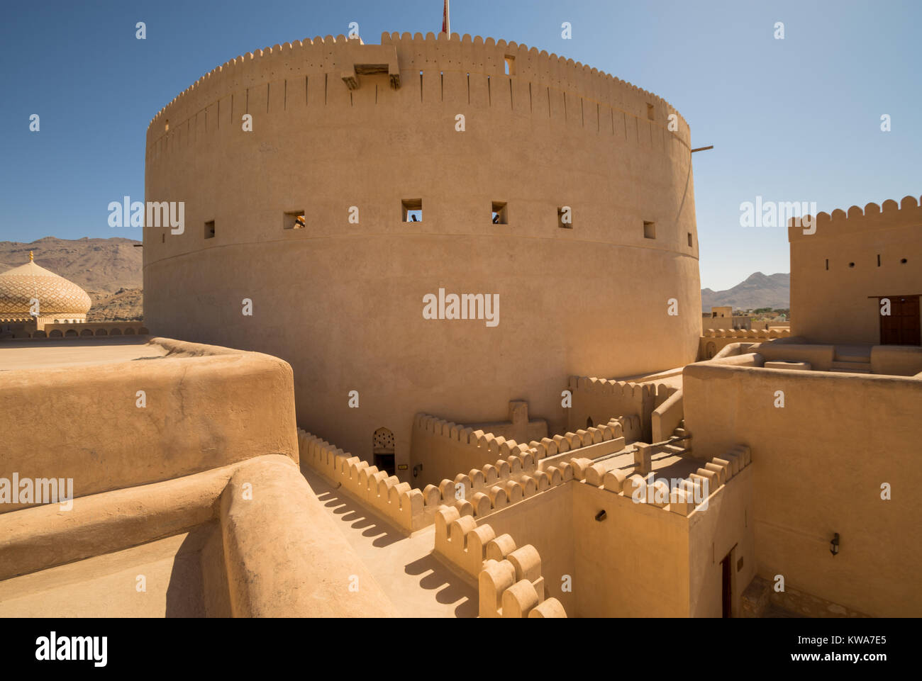 Nizwa, Oman panorama fort Arabian Peninsula. Nizwa was the capital of ...