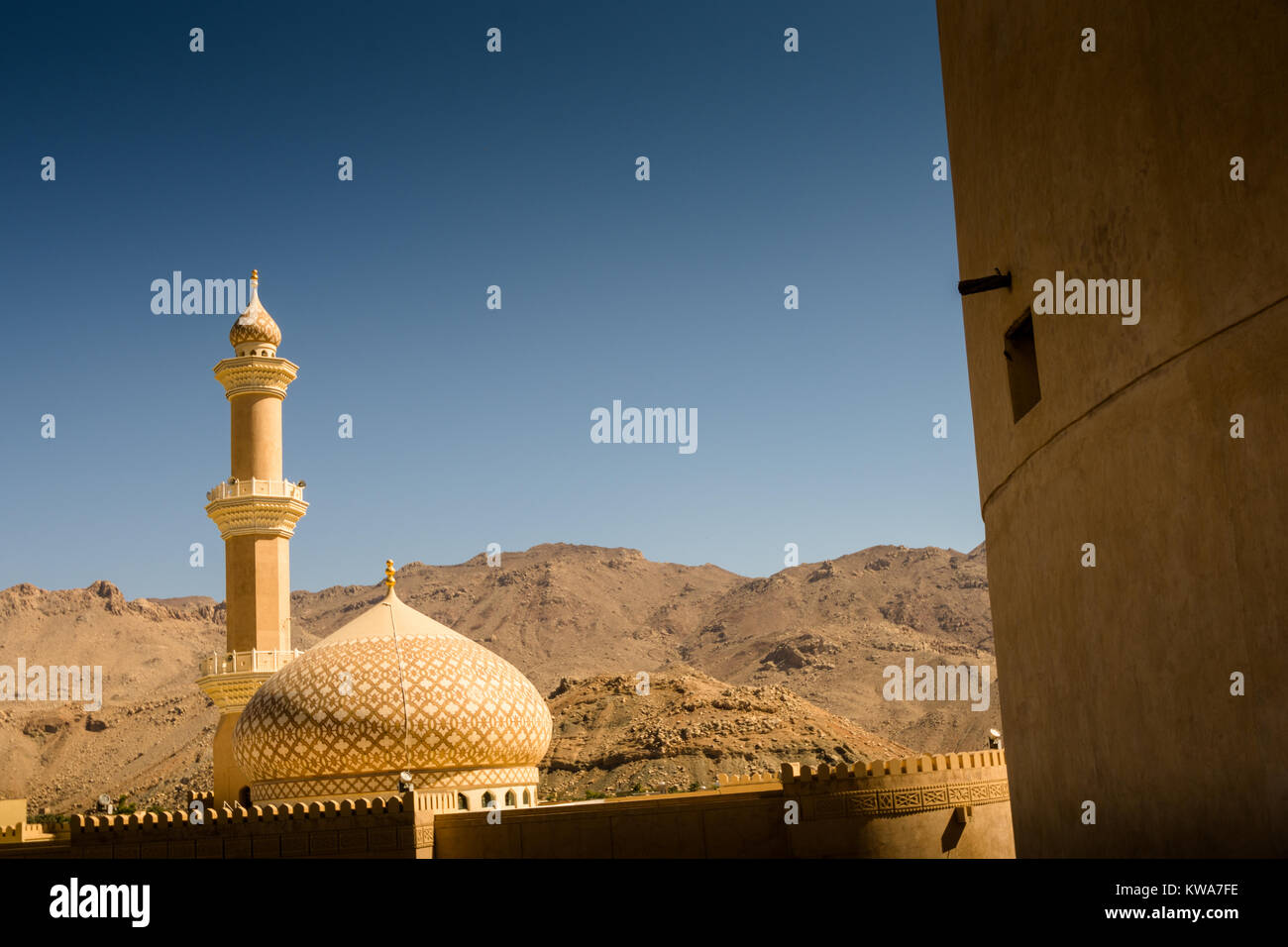 Nizwa, Oman panorama fort Arabian Peninsula. Nizwa was the capital of ...
