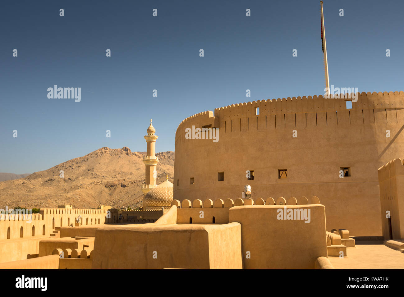Nizwa, Oman panorama fort Arabian Peninsula. Nizwa was the capital of ...