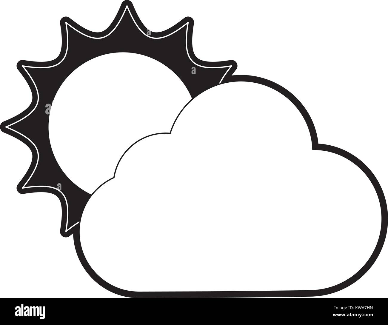 Sun and cloud cartoon Stock Vector Image & Art - Alamy