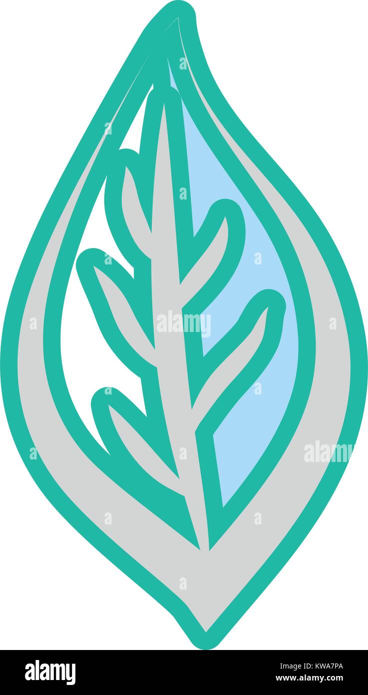 Leaf eco symbol cartoon Stock Vector Image & Art - Alamy