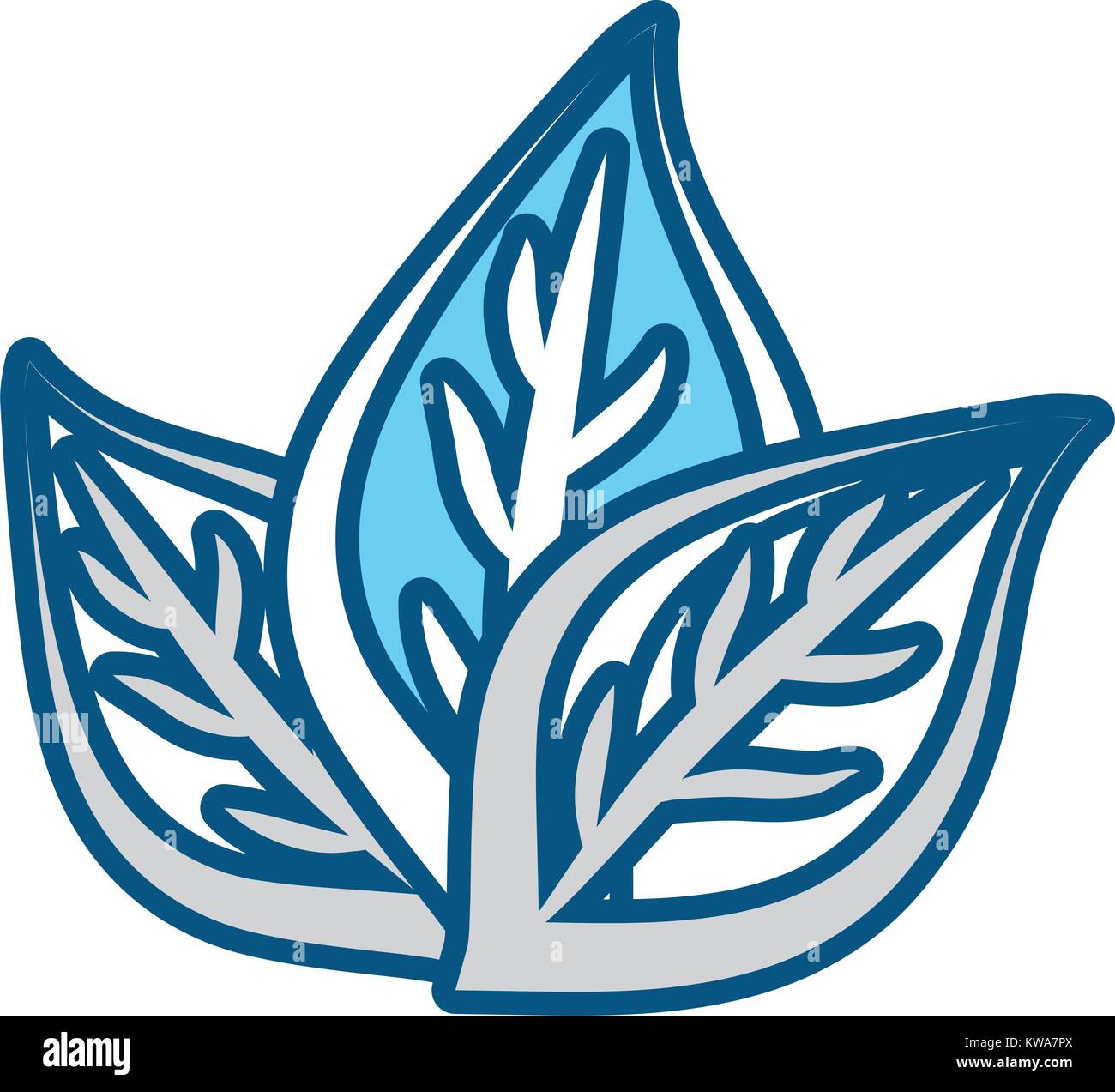 Leaves eco symbol cartoon Stock Vector Image & Art - Alamy