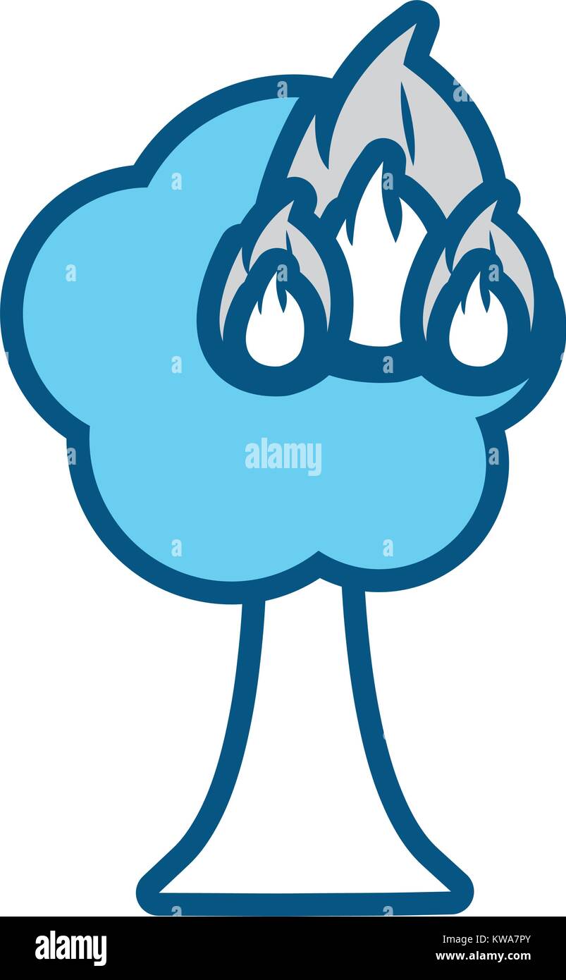 Burning tree cartoon Stock Vector Image & Art - Alamy