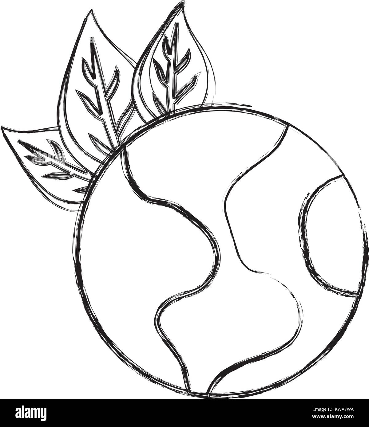 Eco earth world cartoon Stock Vector Image & Art - Alamy