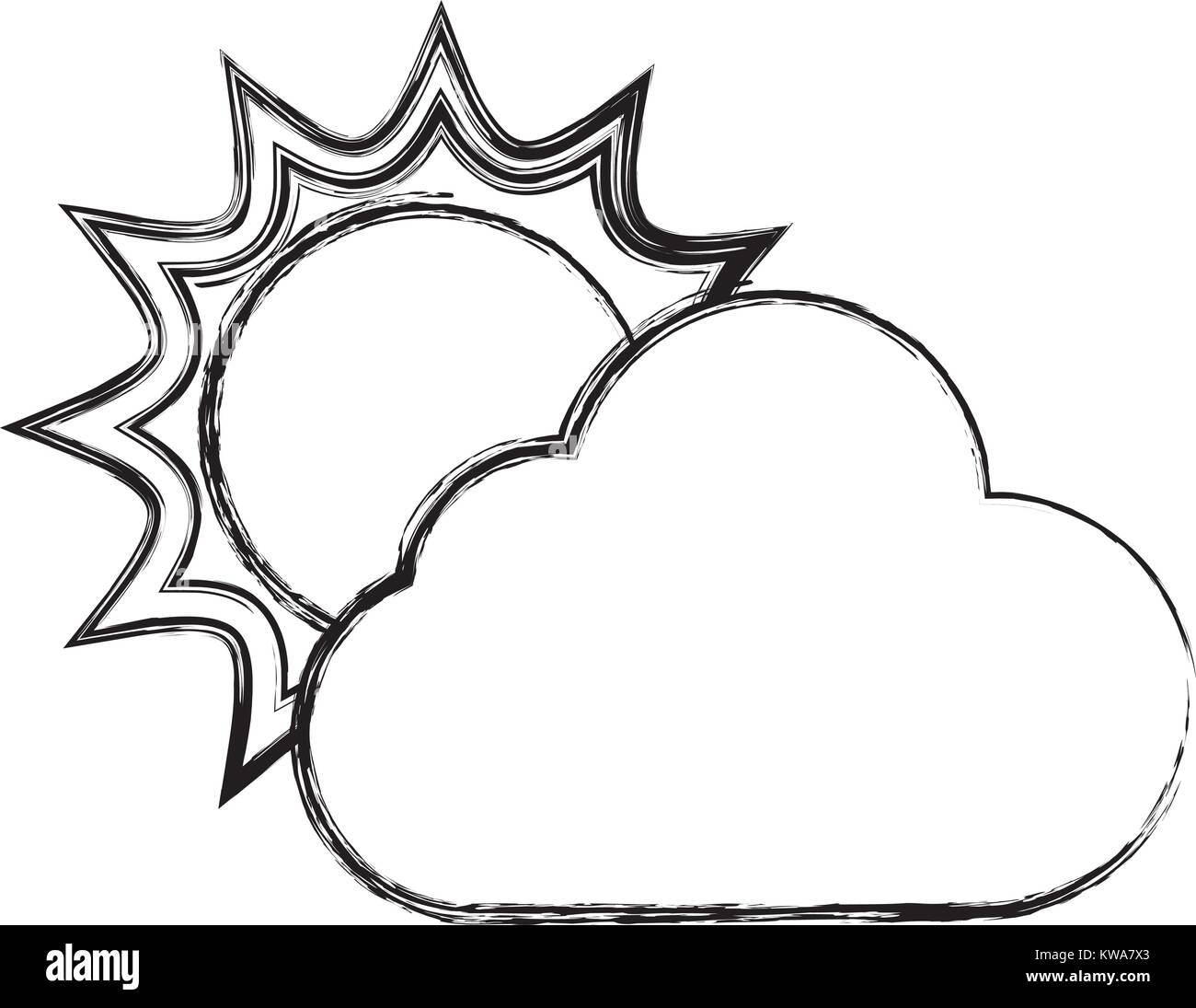 Sun and cloud cartoon Stock Vector Image & Art - Alamy