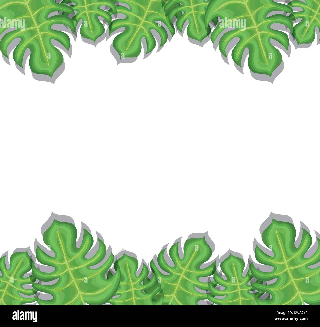 Leaves frame background Stock Vector Image & Art - Alamy