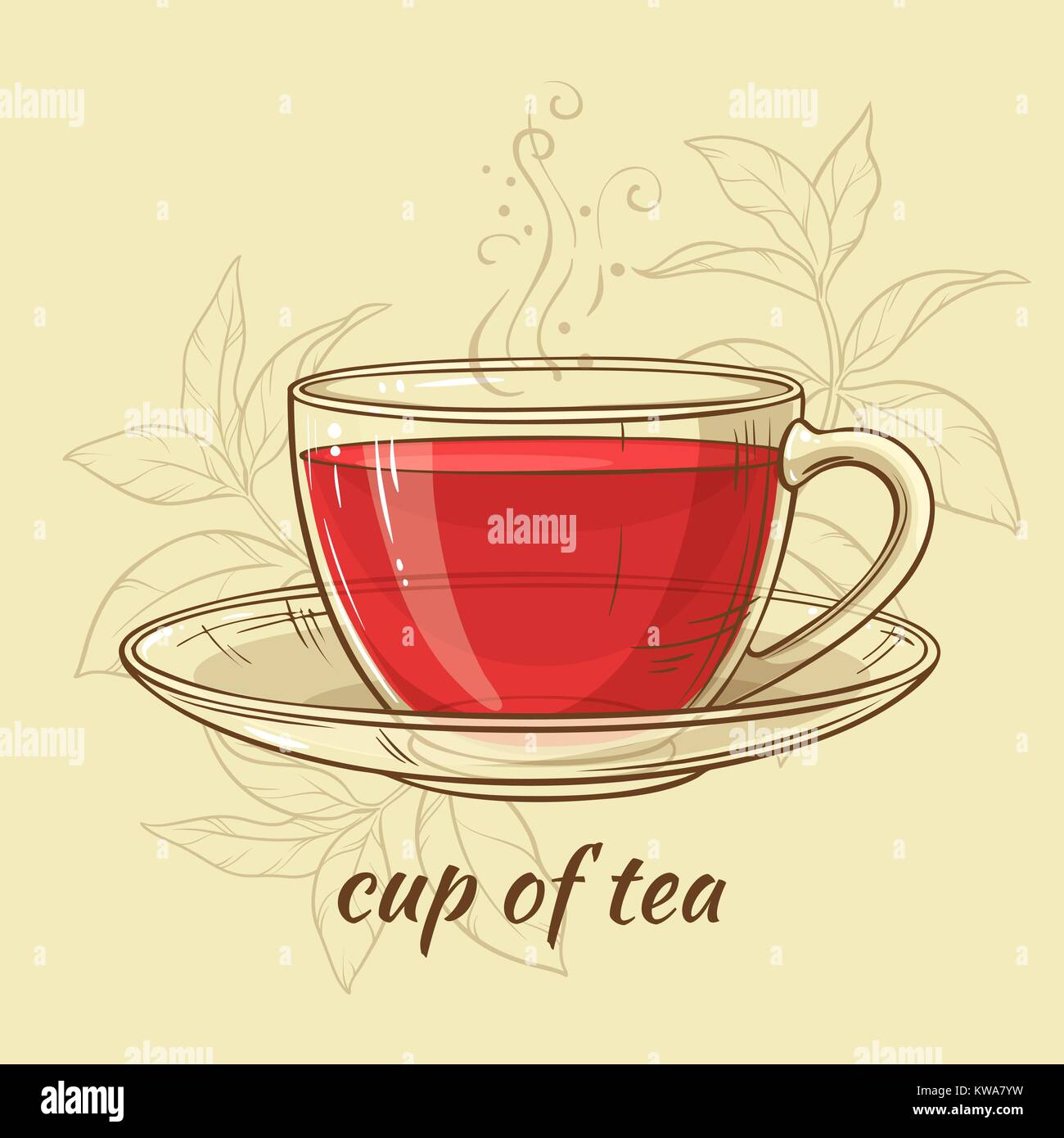 Cup of tea Stock Vector Images - Alamy