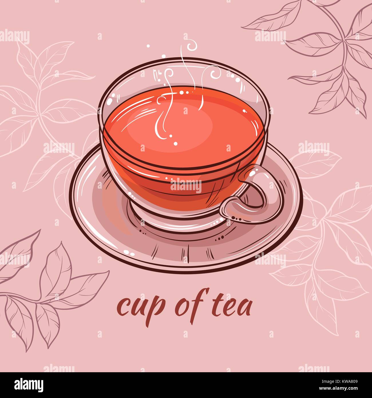 Teacup vector hi-res stock photography and images - Alamy