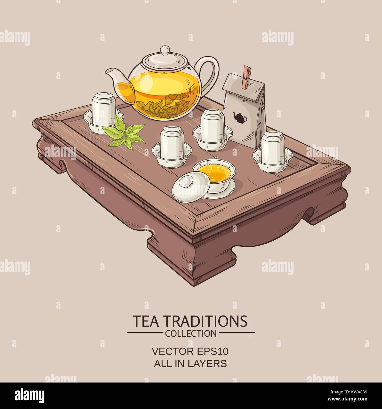 Illustration tea Stock Vector Images - Alamy