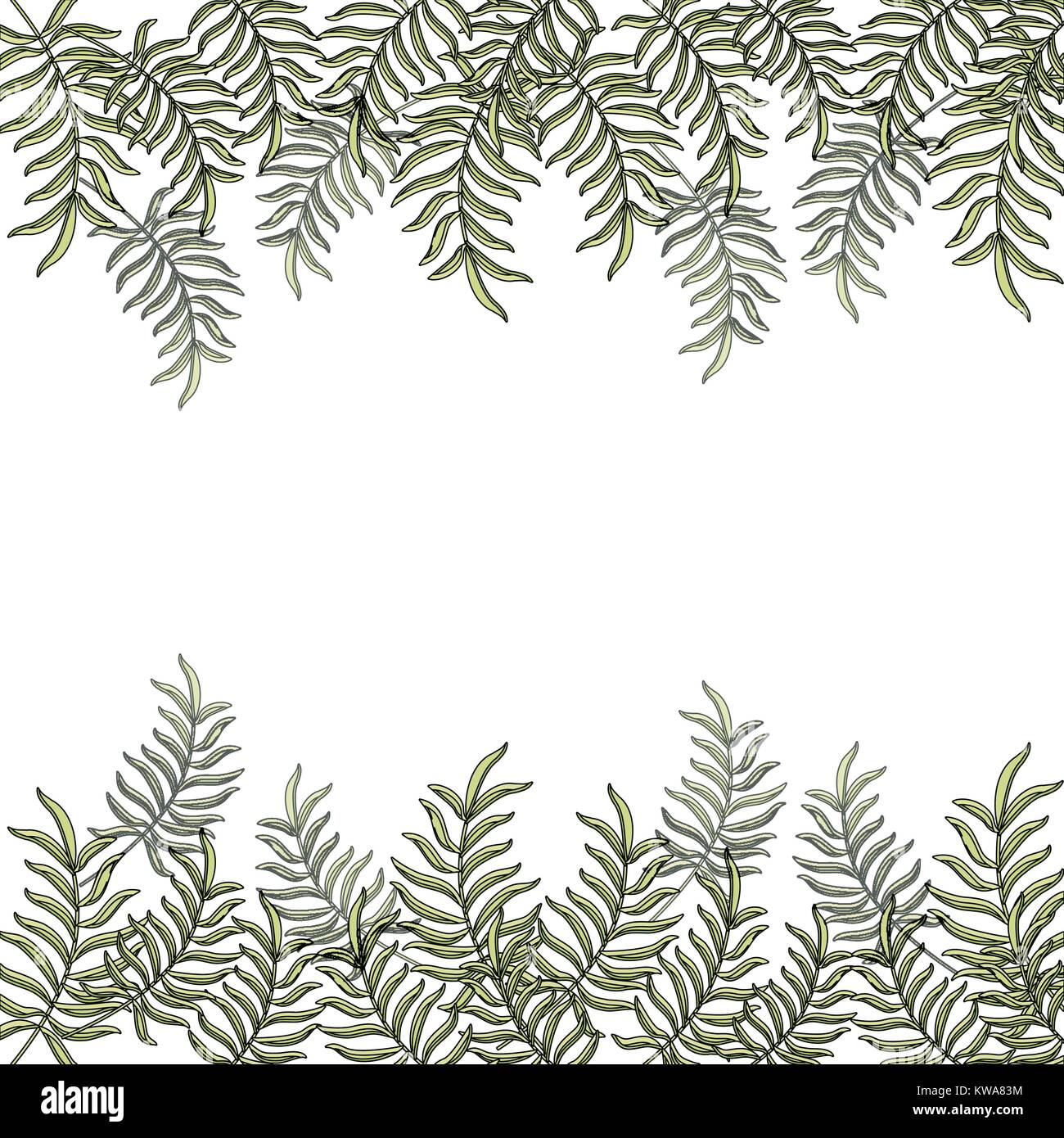 Leaves frame background Stock Vector Image & Art - Alamy