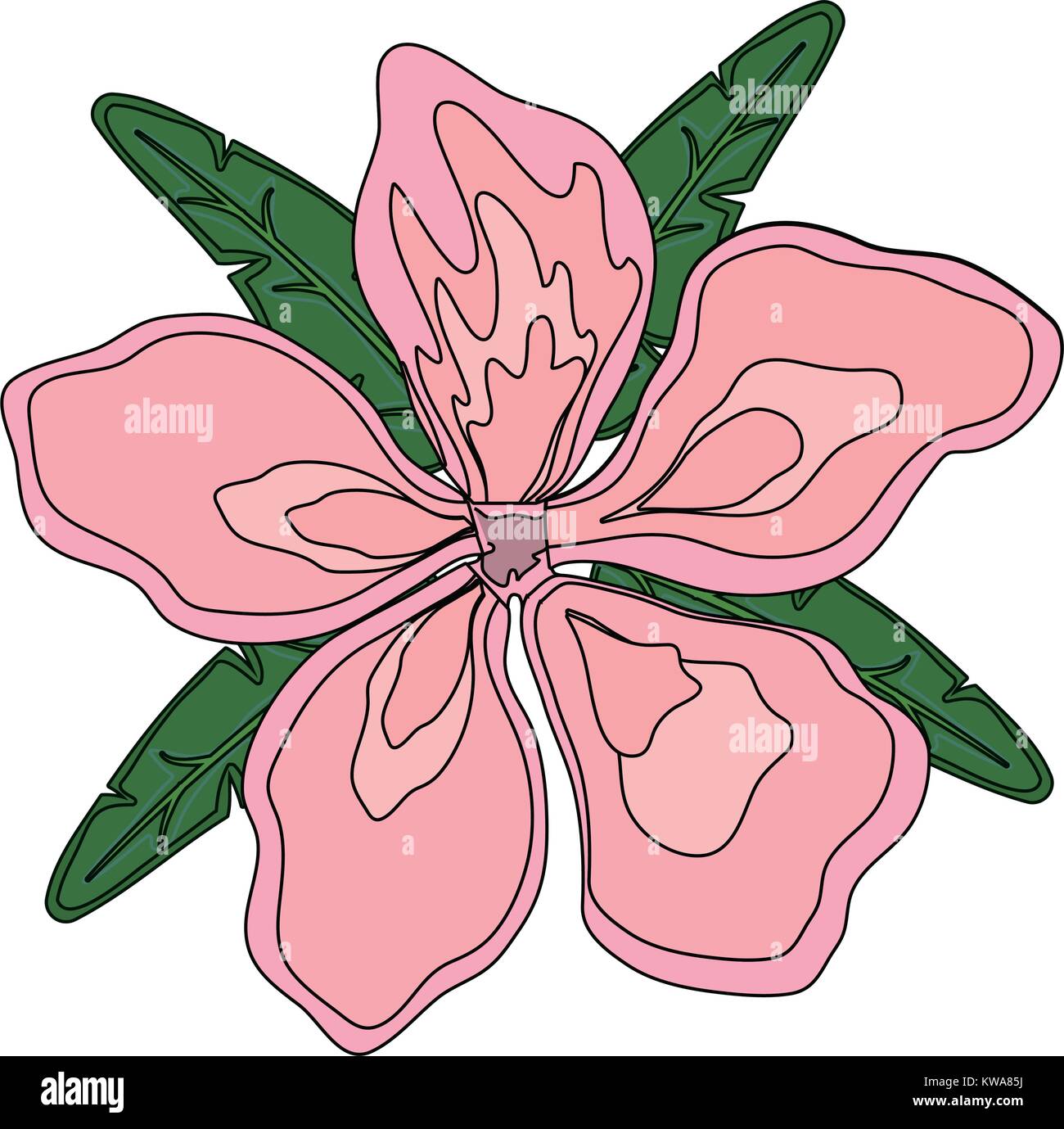 Beautiful flower symbol Stock Vector Image & Art - Alamy