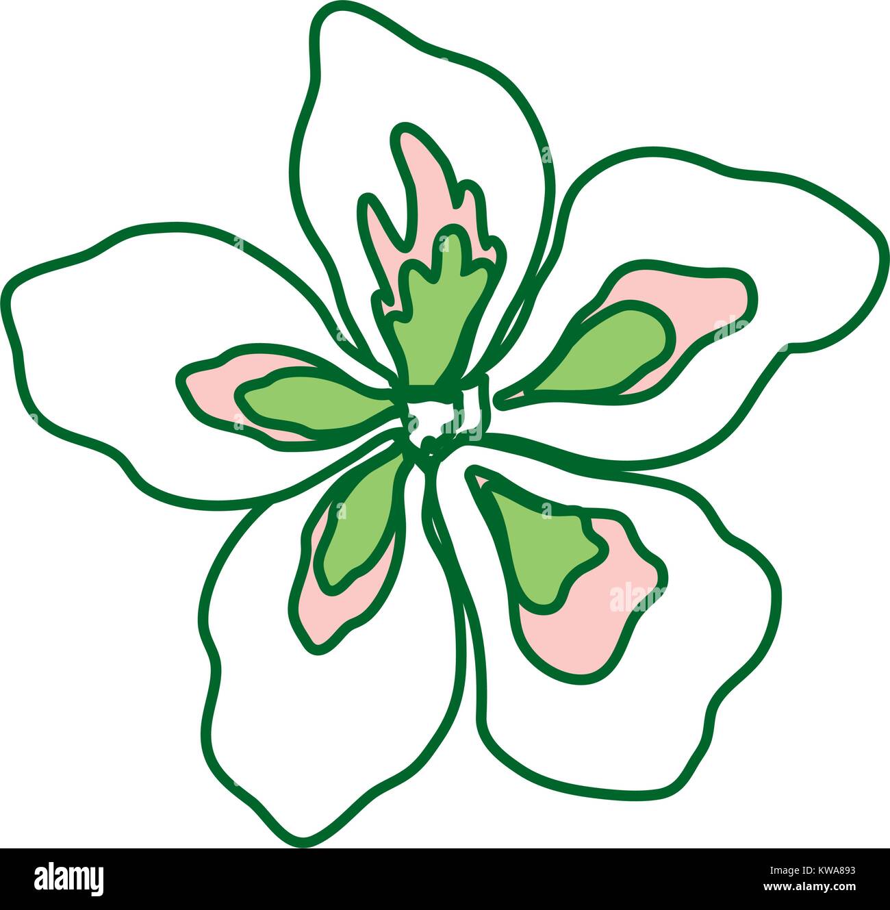 Beautiful flower symbol Stock Vector Image & Art - Alamy