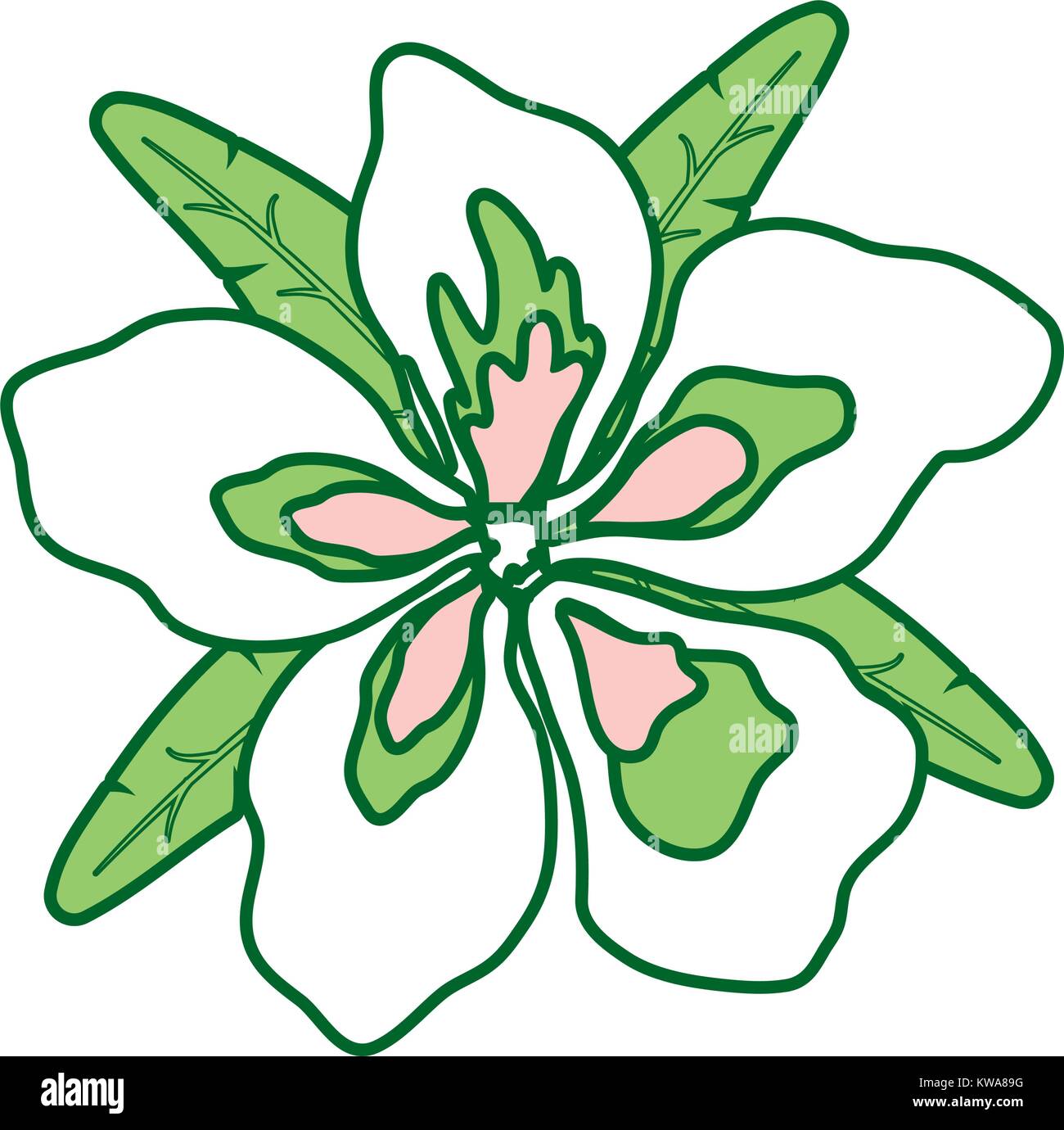 Beautiful flower symbol Stock Vector Image & Art - Alamy